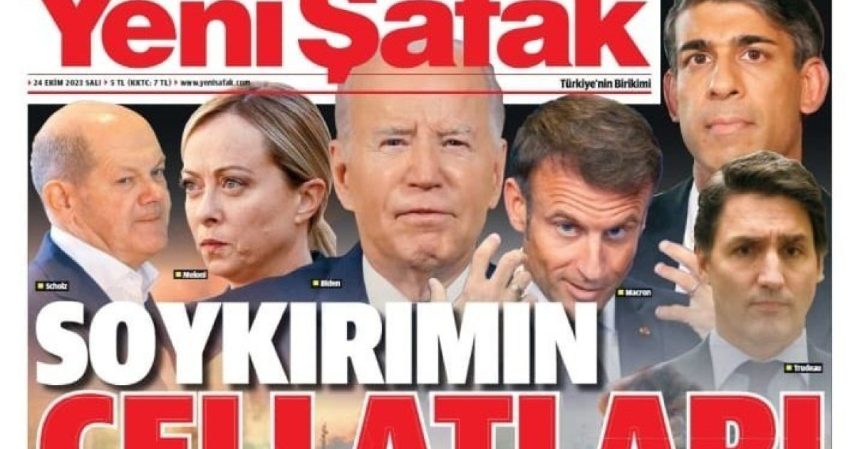 «Ιδού οι εκτελεστές της Γενοκτονίας»: Προκλητικό πρωτοσέλιδο της Yeni ...
